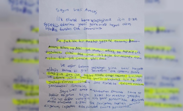İlkokul öğrencisinin Trabzonspor forması hayalini Vali Sonel ... İlkokul öğrencisinin Trabzonspor forması hayalini Vali Sonel ...